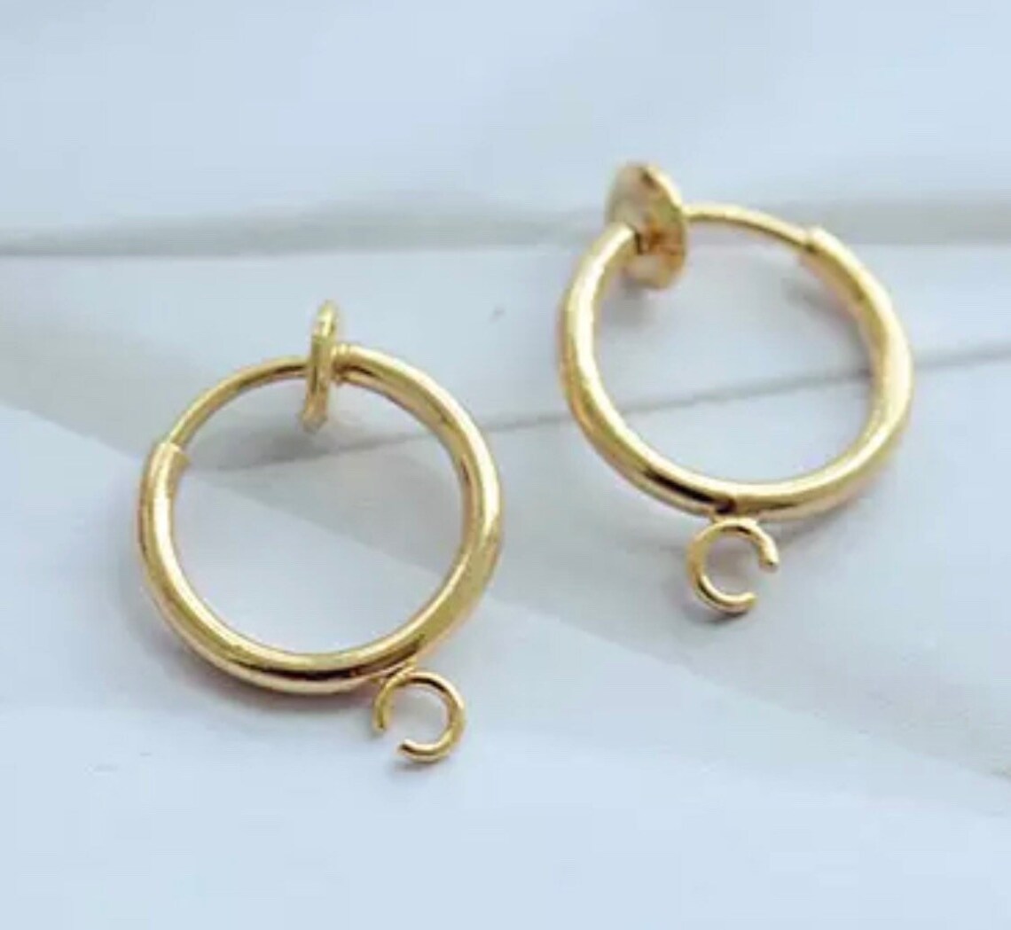 Spring Clip on Earring Findings With Loop - 3 Colours - Etsy