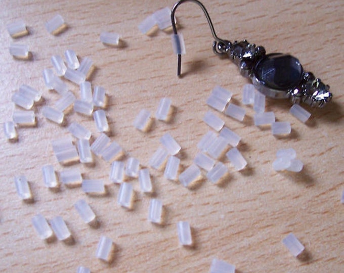 Clear Rubber Tube Earring Backs Stoppers 3x2mm - Etsy