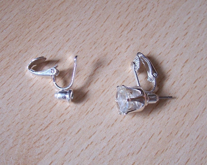 Pierced Post to Clip-on Earrings Converters Findings - Silver or Gold ...