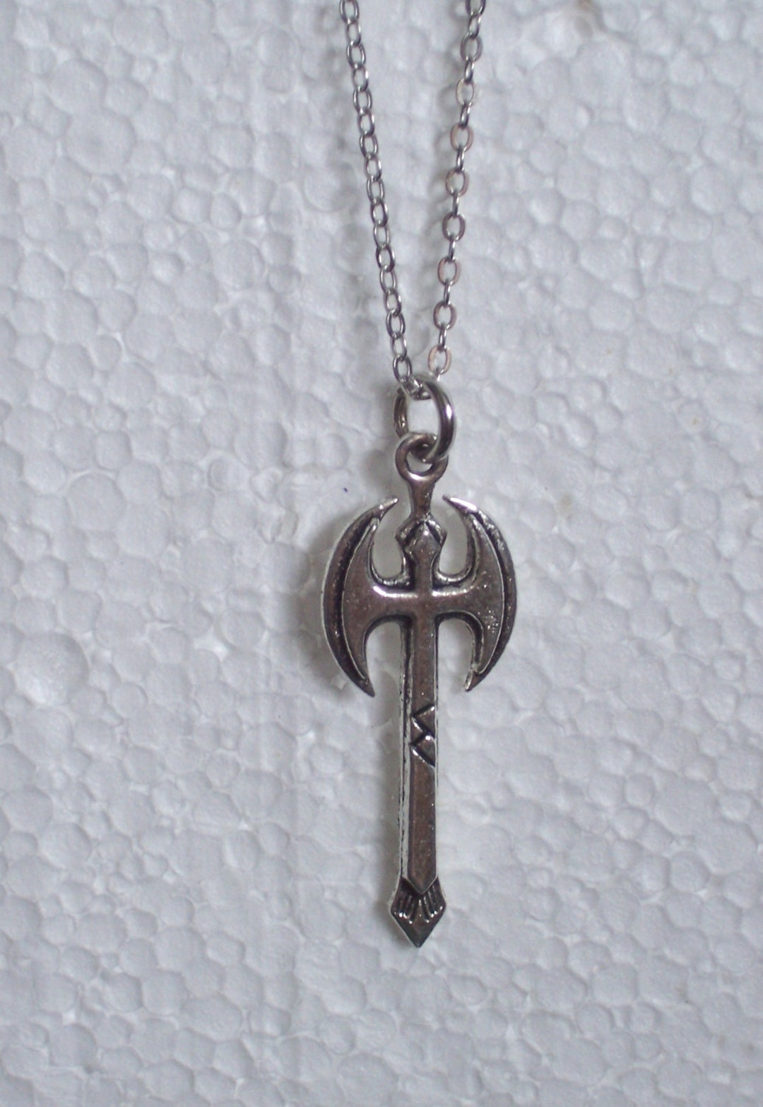 Silvertone Battle Axe Labrys Necklace - Lesbian Woman - Etsy