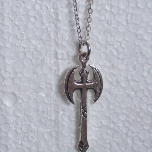 Silvertone Battle Axe Labrys Necklace Lesbian Woman - Etsy