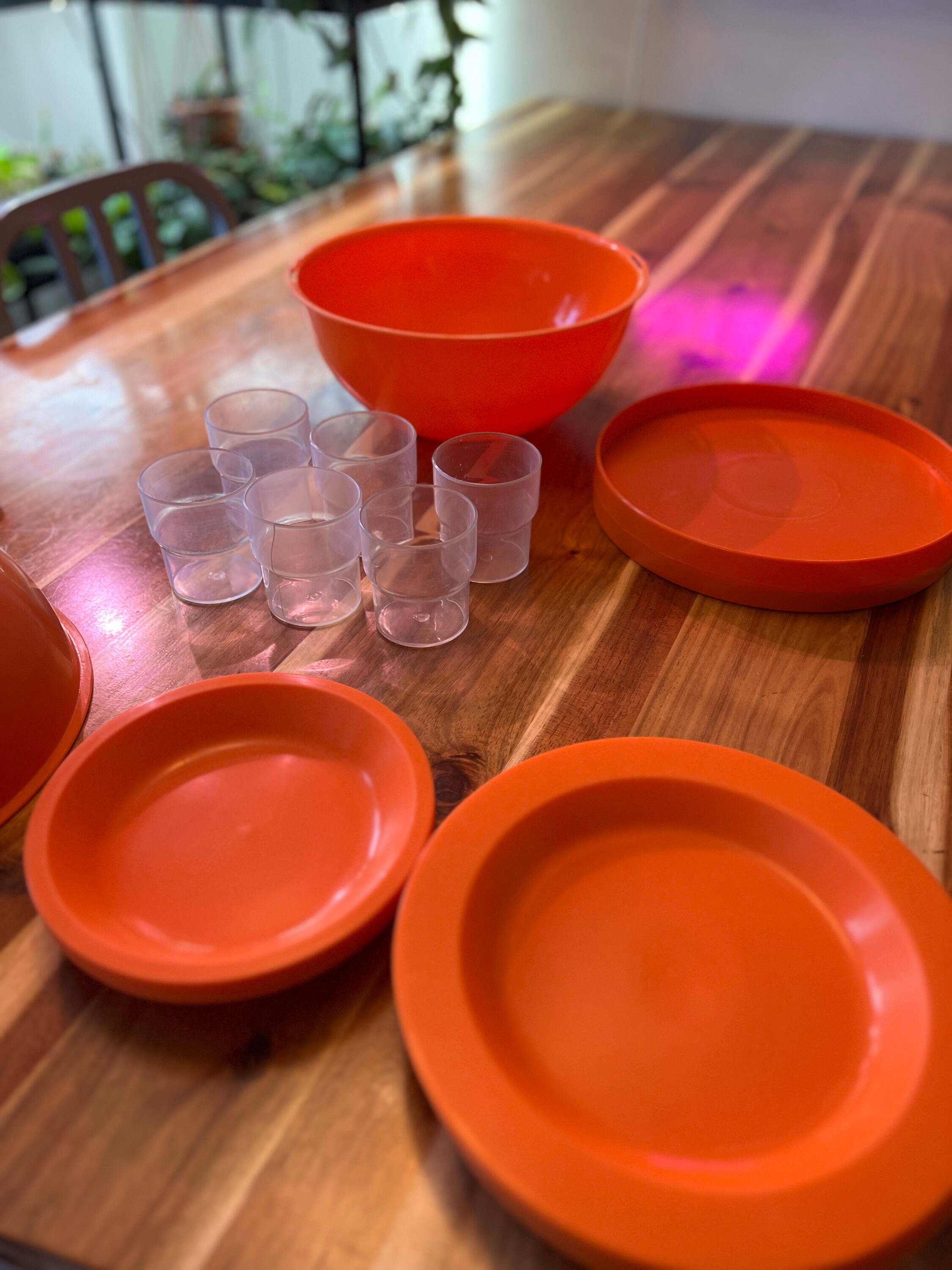 1970s Orange Picnic Ball Set: Retro Kitchen Storage - Etsy