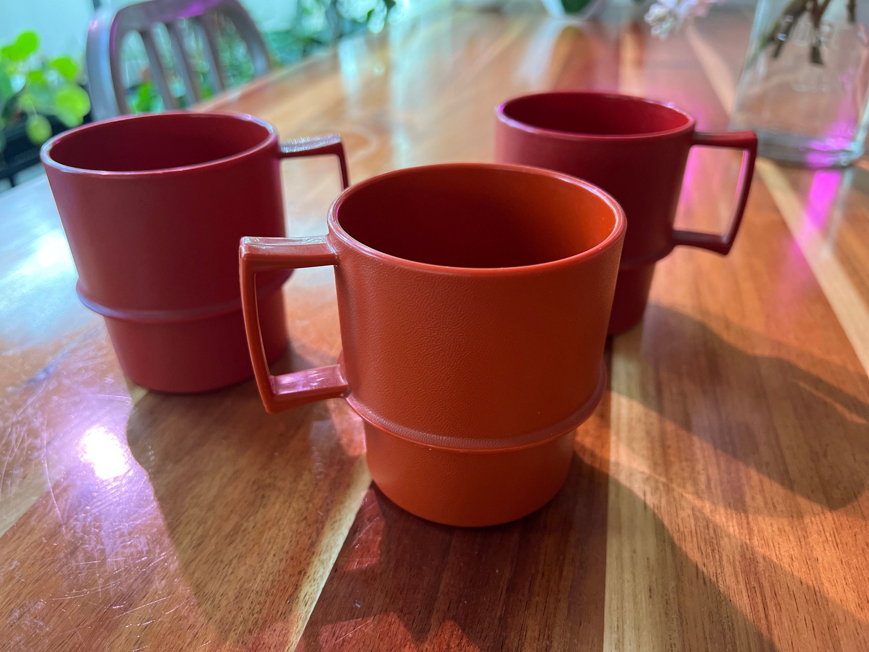 Vintage Tupperware Mugs/ Vintage Kitchenware /retro Houseware Plastic ...