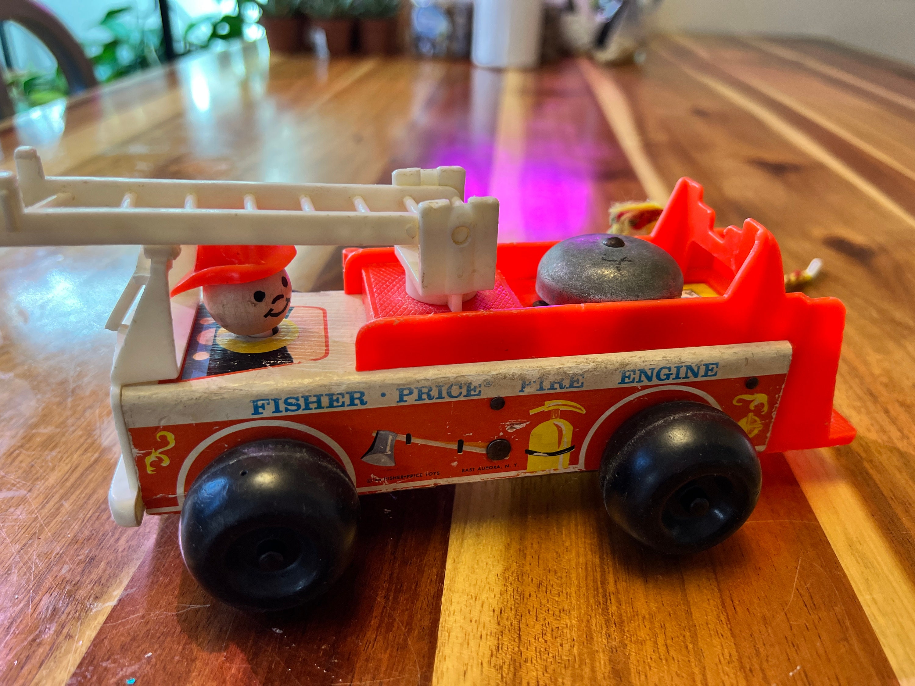 Vintage Fisher Price Toys Fisher Price Fire Truck Fire Engine Toy ...