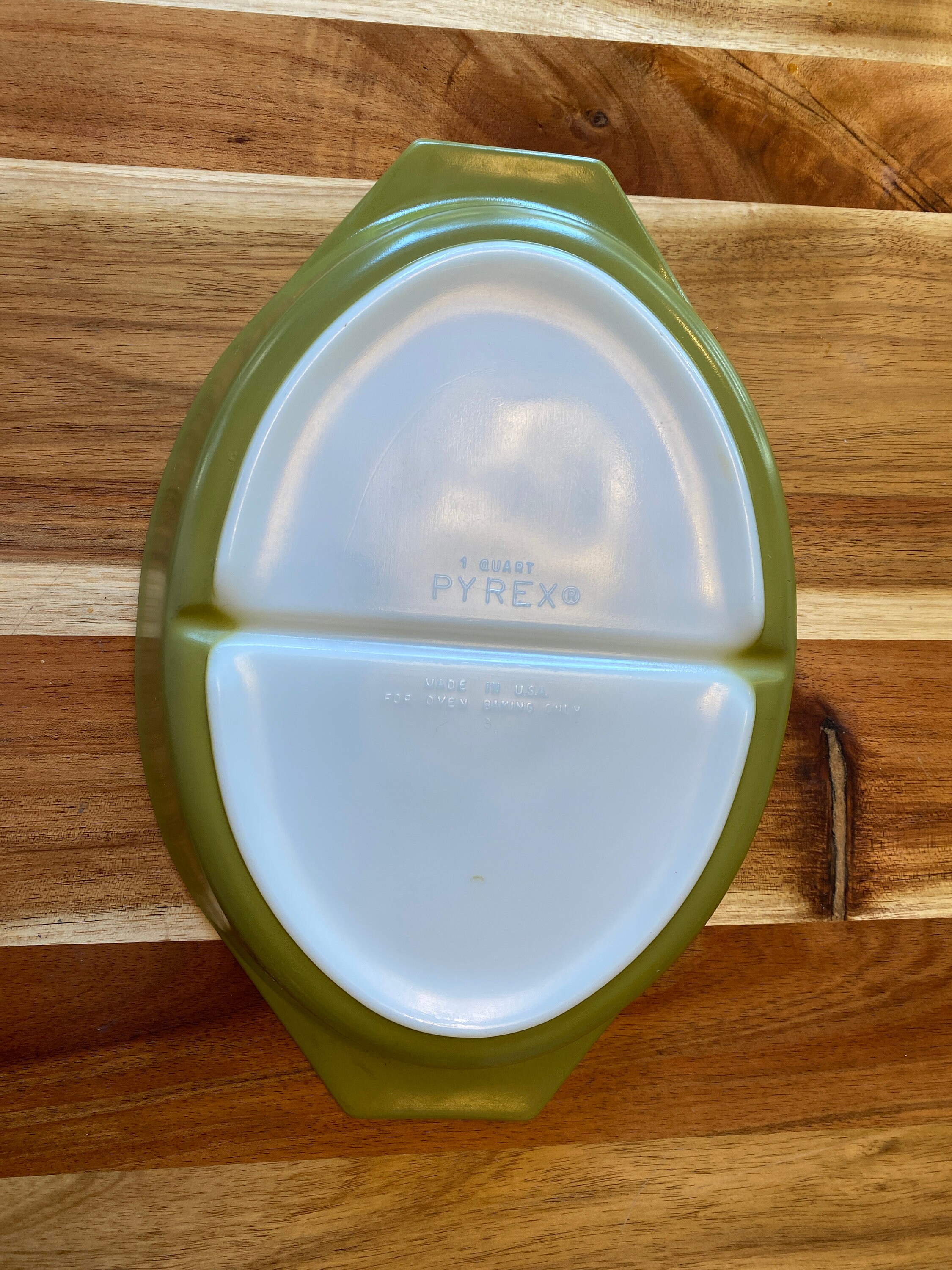 Pyrex Casserole Dish Divided Vegetable Dish Avocado Green 1 - Etsy Canada