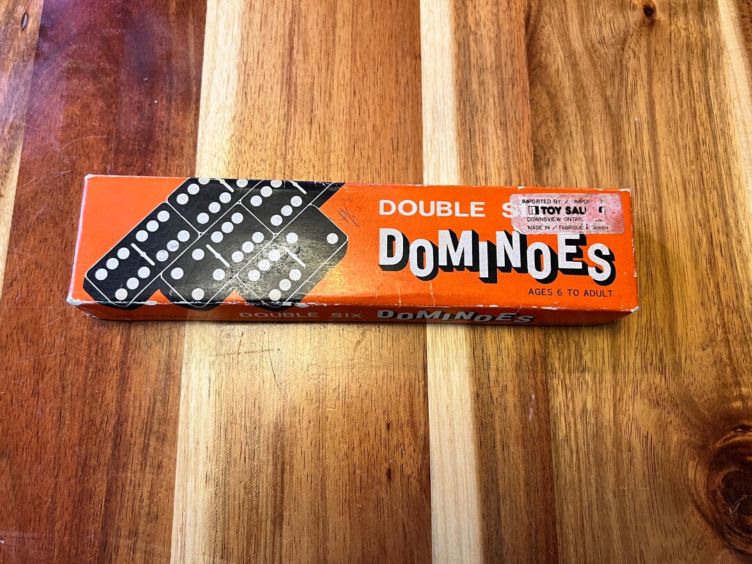 Vintage Double Six Dominoes Box / 1970's Dominoes/ Display Retro/kids ...