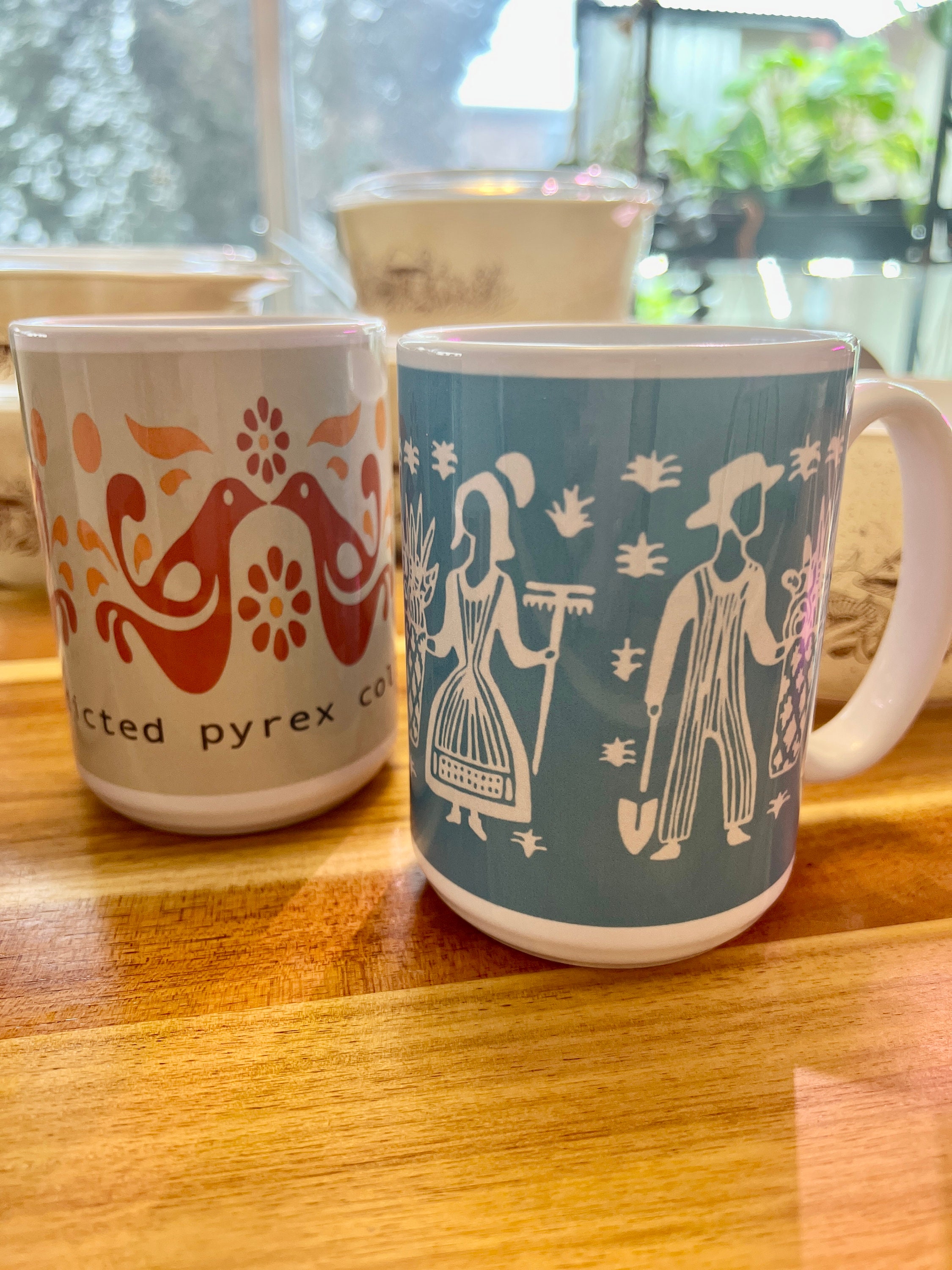Pyrex Inspired Customizable Mug 16 Oz / Mushroom Forest Fancies/amish ...