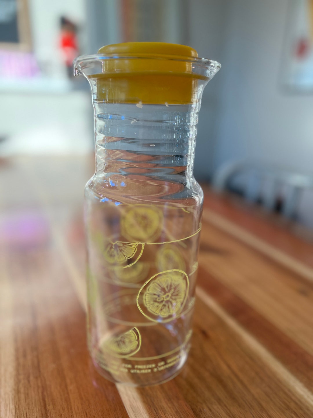 Vintage Pyrex Corning Glass Juice Carafe Pitcher 1L Lemon Orange USA - Etsy