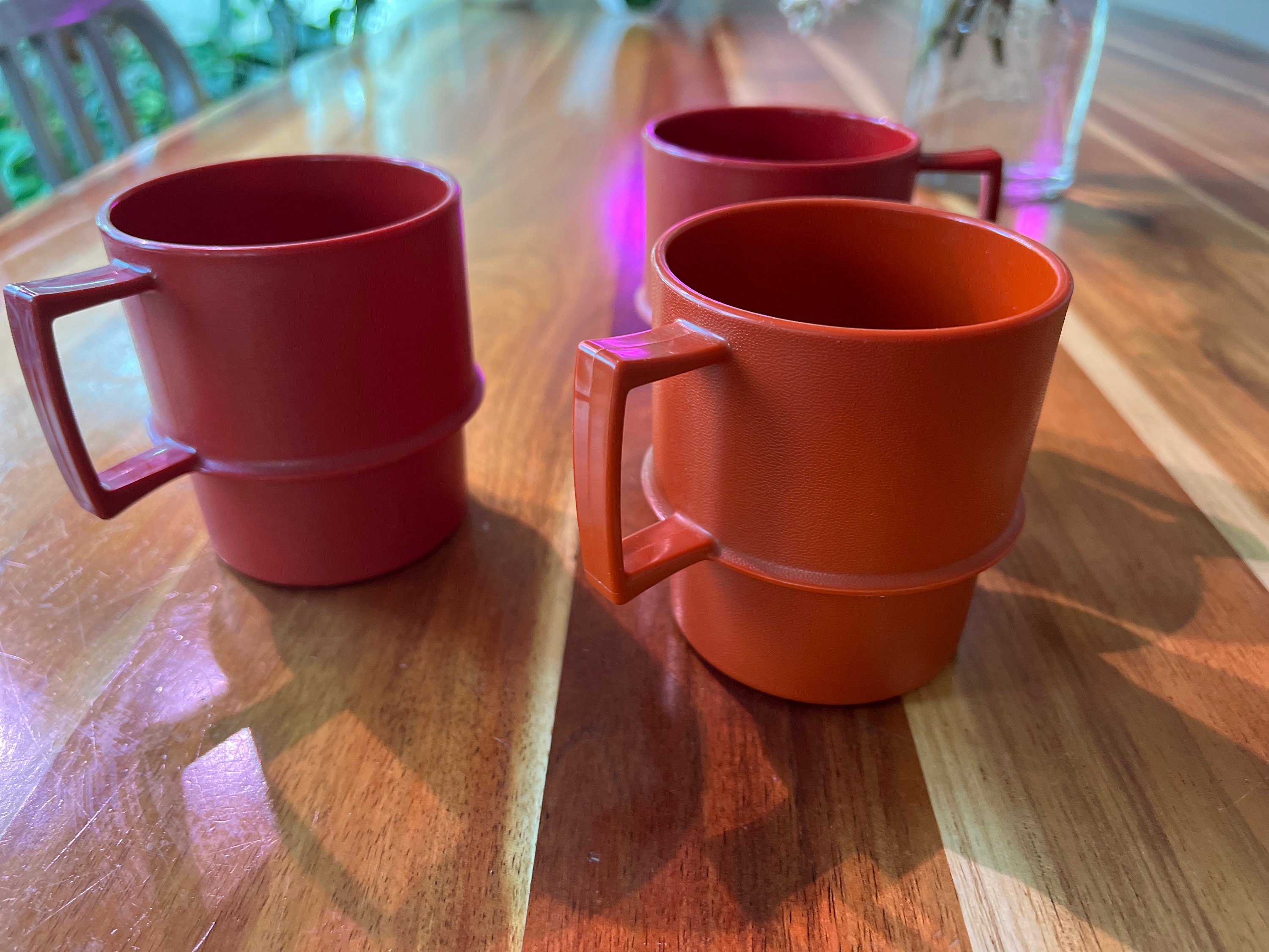 Vintage Tupperware Mugs/ Vintage Kitchenware /retro Houseware Plastic ...