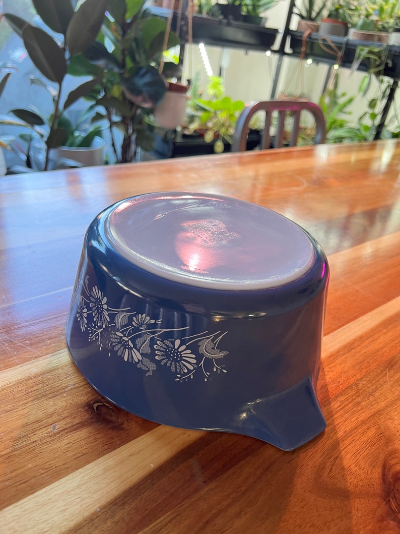 Vintage Pyrex COLONIAL MIST Blue White Floral Casserole Baking Bowl ...