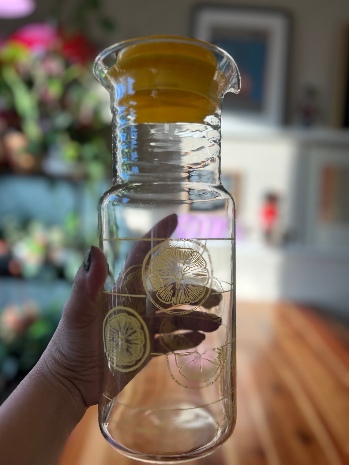 Vintage Pyrex Corning Glass Juice Carafe Pitcher 1L Lemon Orange USA - Etsy