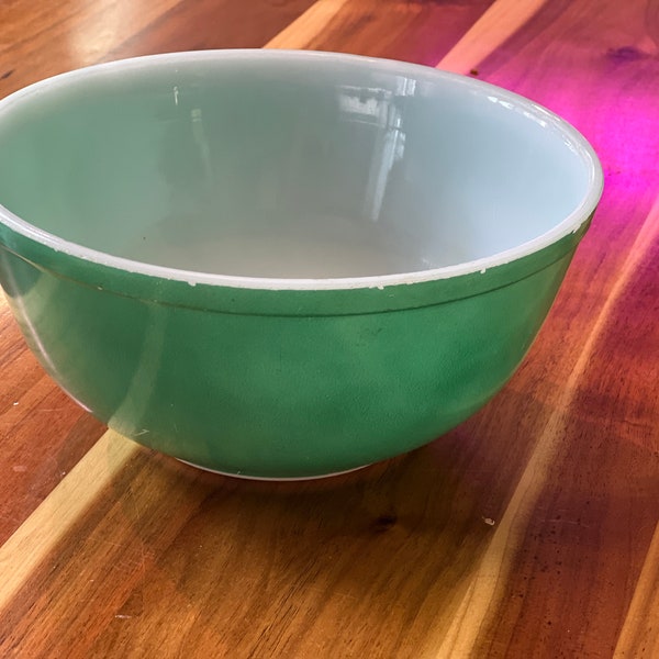 Vintage Green Pyrex Mixing Bowl - Etsy