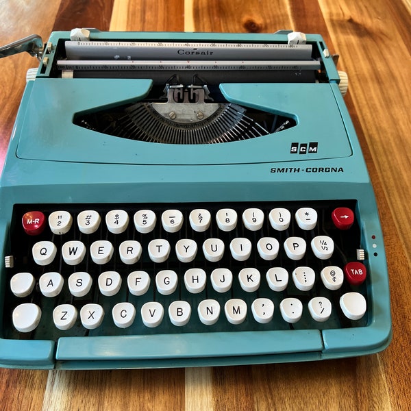 Blue Typewriter - Etsy