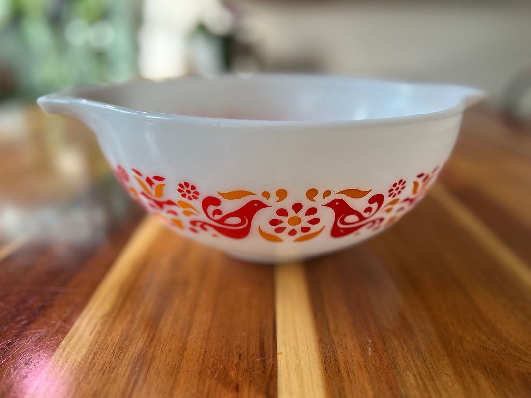 Vintage PYREX Friendship 443 / Pyrex Friendship 2 1/2 Qt Red & Orange ...