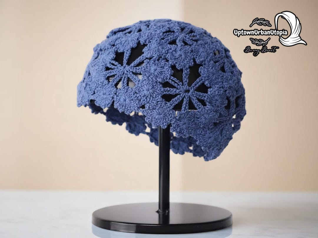 Knitted Summer Beret | Breathable Hollow Cap | Floral Lightweight ...
