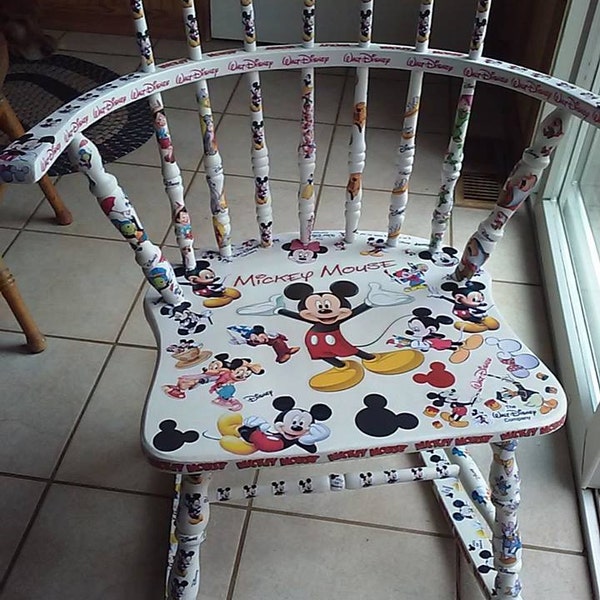 Mickey Mouse Rocking Chair - Etsy