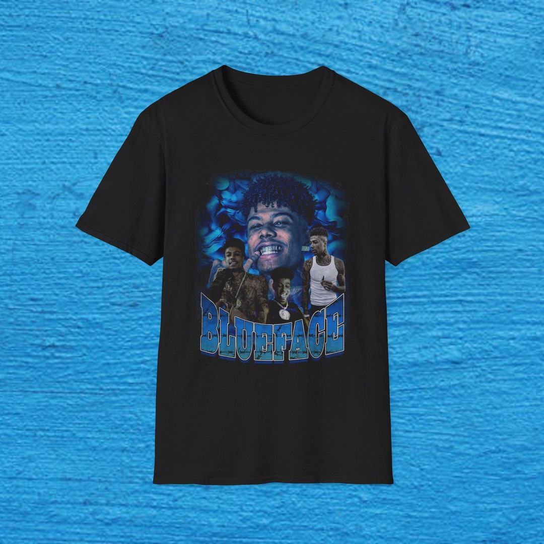 Blueface Bootleg Vintage Style Portrait Tee Shirt, Show Your Support ...