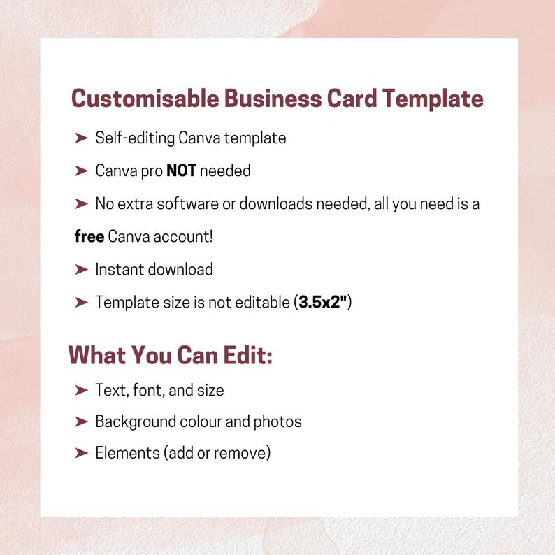 Abstract Boho Business Card Template - Customisable Canva Template ...