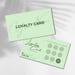 Green Loyalty Card Template - Customisable Canva Template - Editable ...