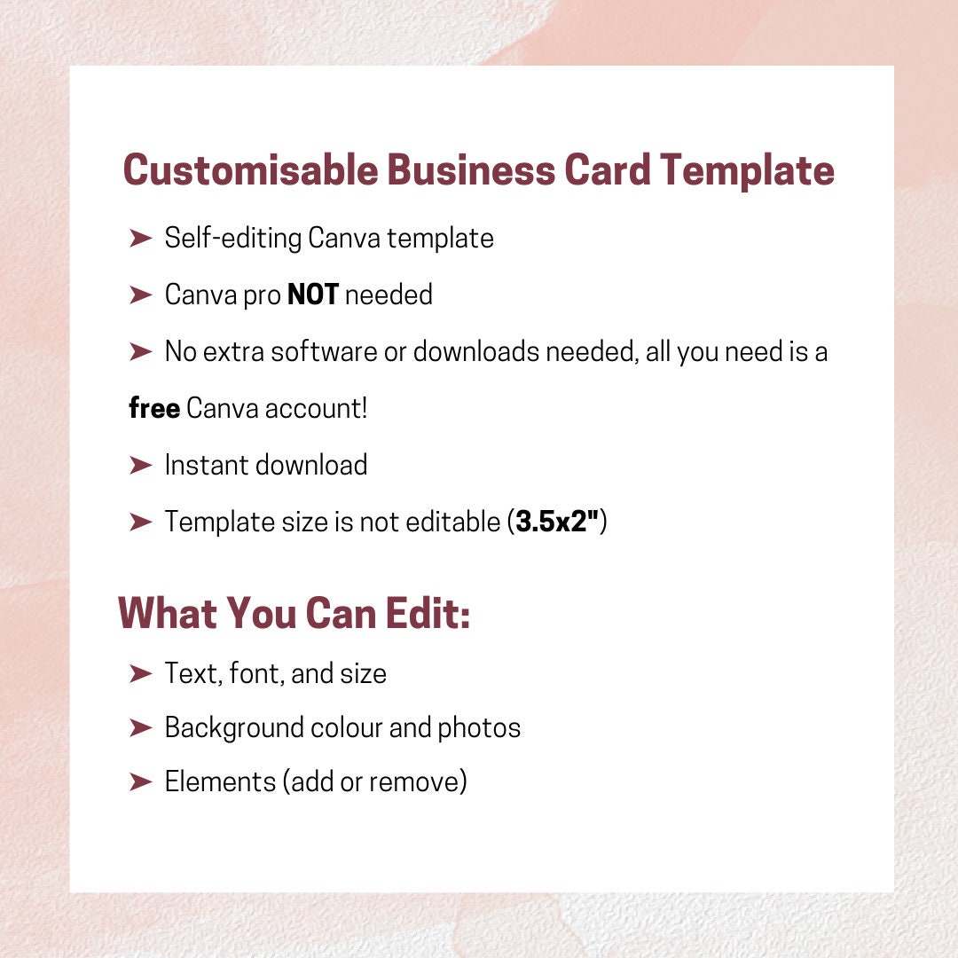 Pink and Gold Flowery Business Card Template - Customisable Canva ...