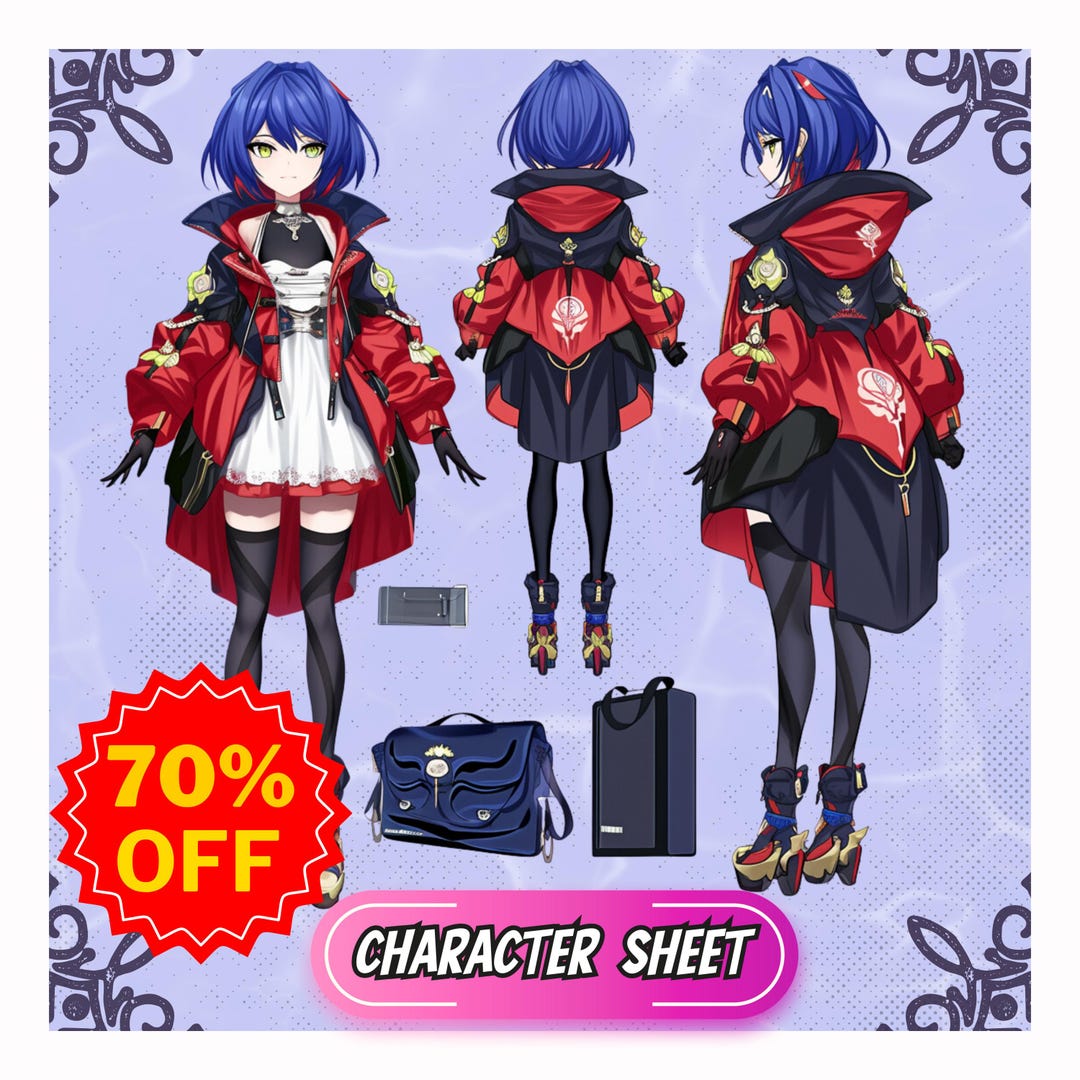 Reference Sheet for Your Avatar and Vtuber Model Character Sheet Vtuber ...