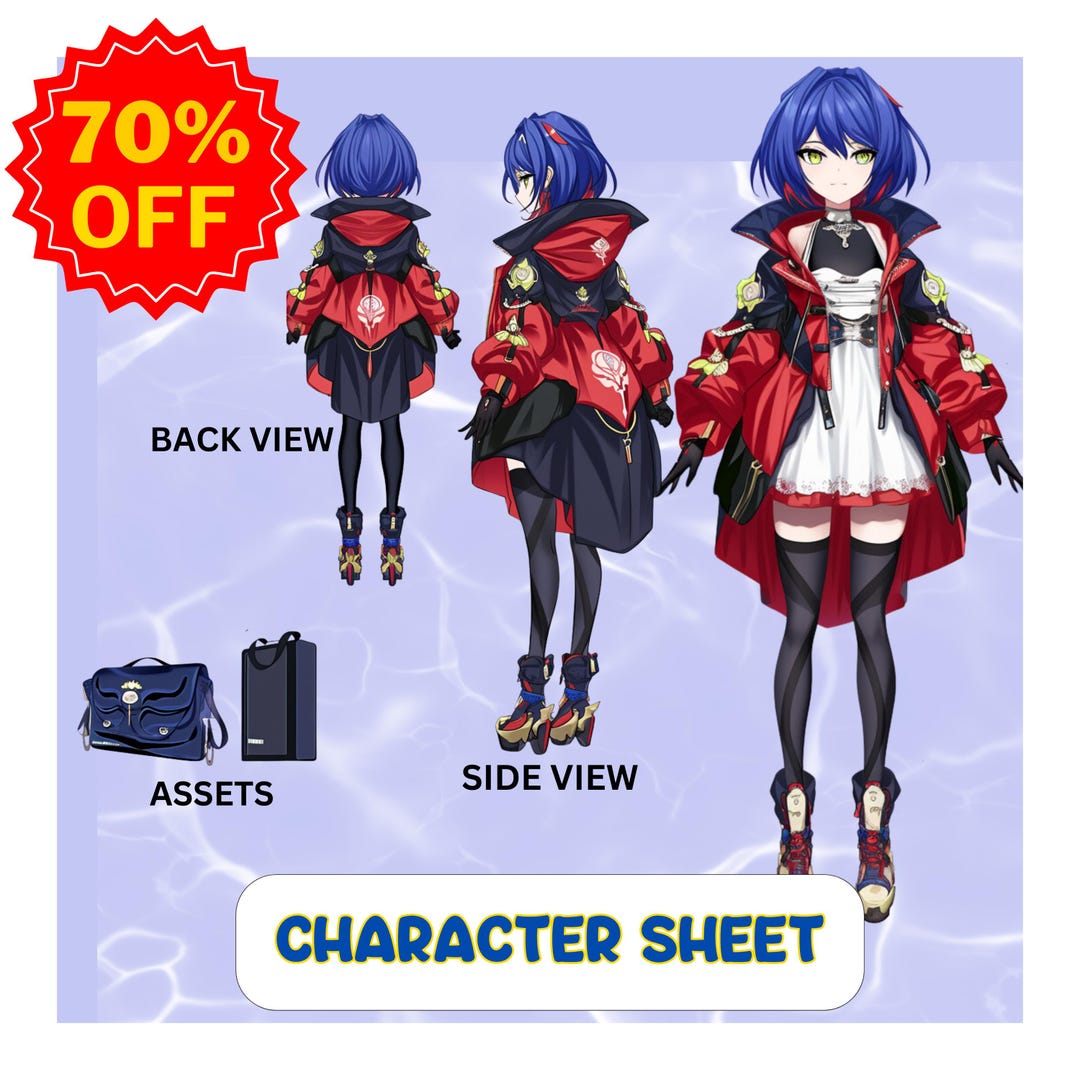 DND Character Sheet for Your Avatar, Custom Character Sheet and Vtuber ...