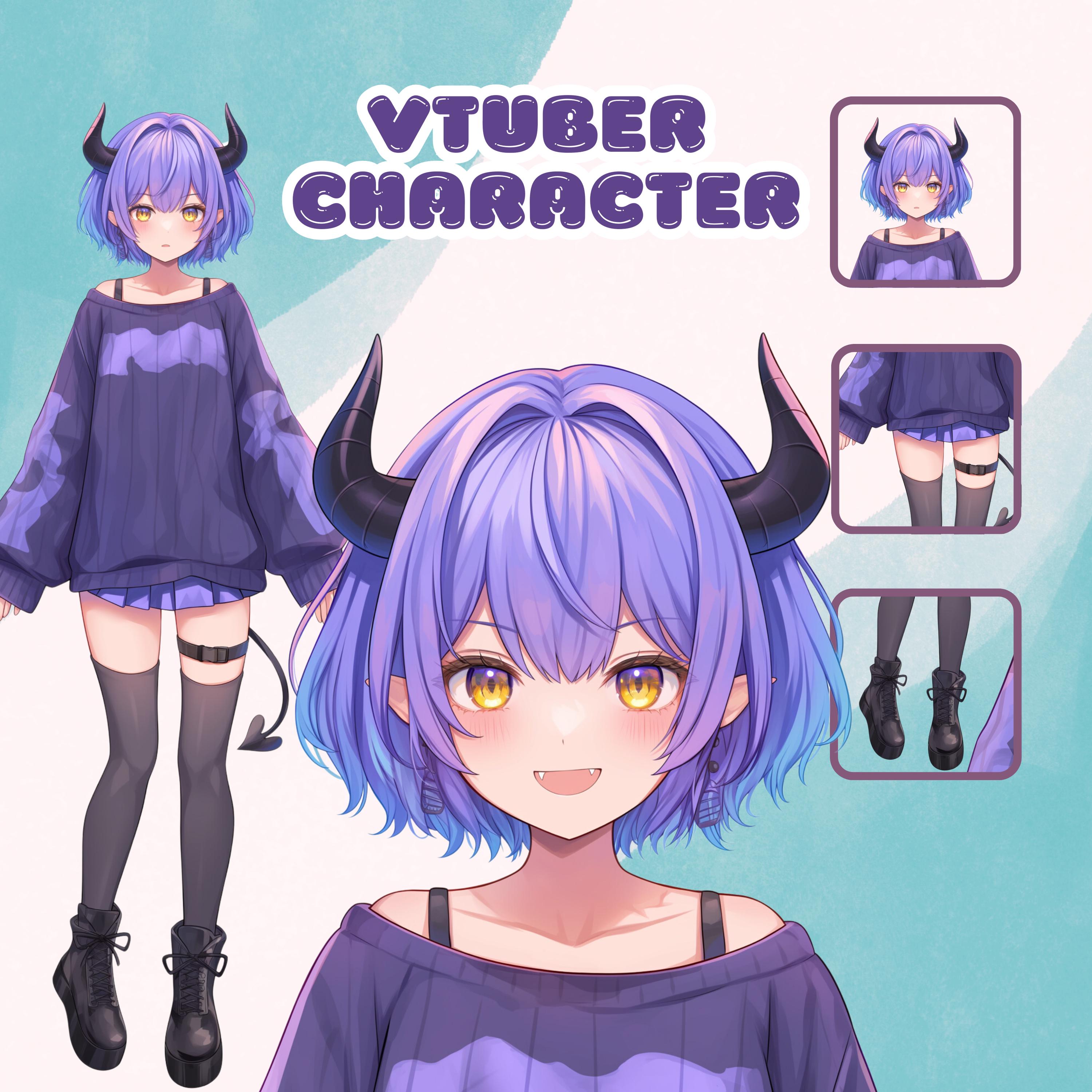 Pngtuber, Vtuber Character, Live 2D Vtuber Model, Vtuber Design,custom ...