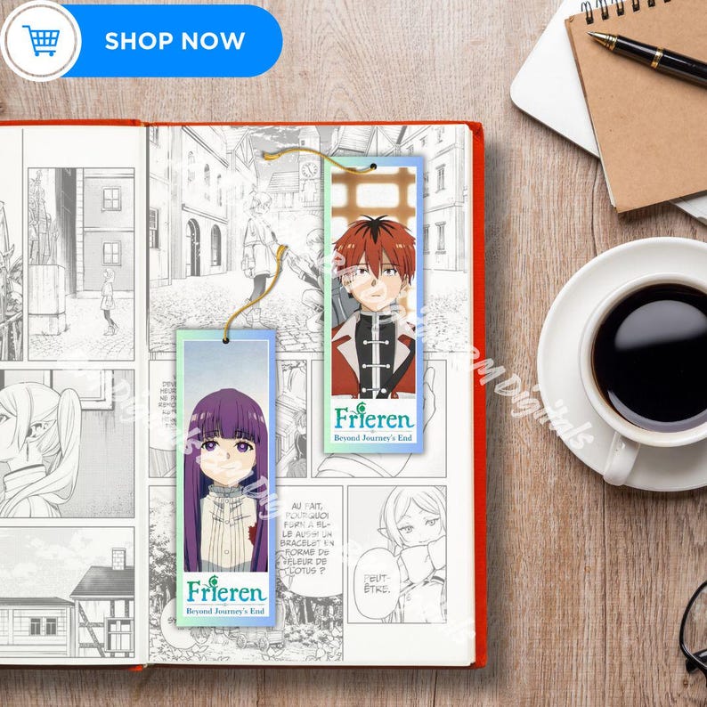 Frieren Anime Bookmarks: Beyond Journey's End, Set of 4 (digital ...