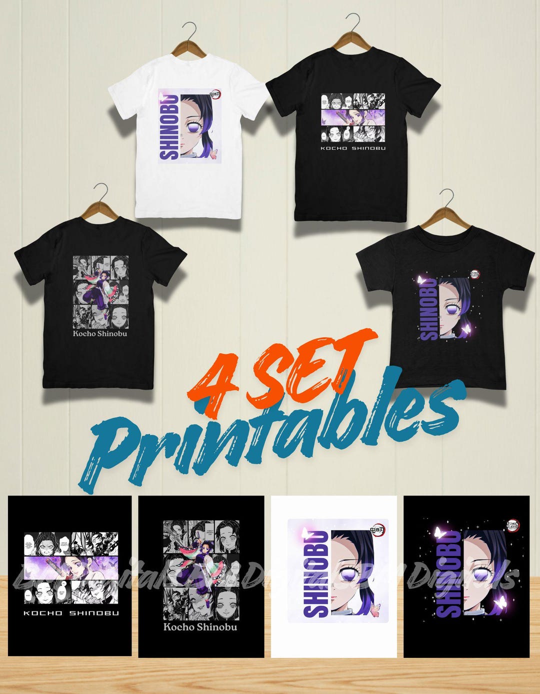 Shinobu Kocho Demon Slayer SVG Bundle, Anime Shirt Designs (digital ...