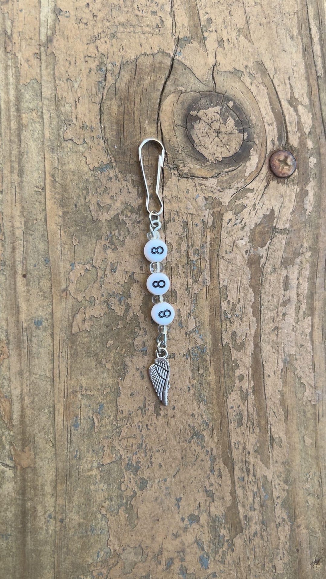 888 Angel Number Keychain - Etsy