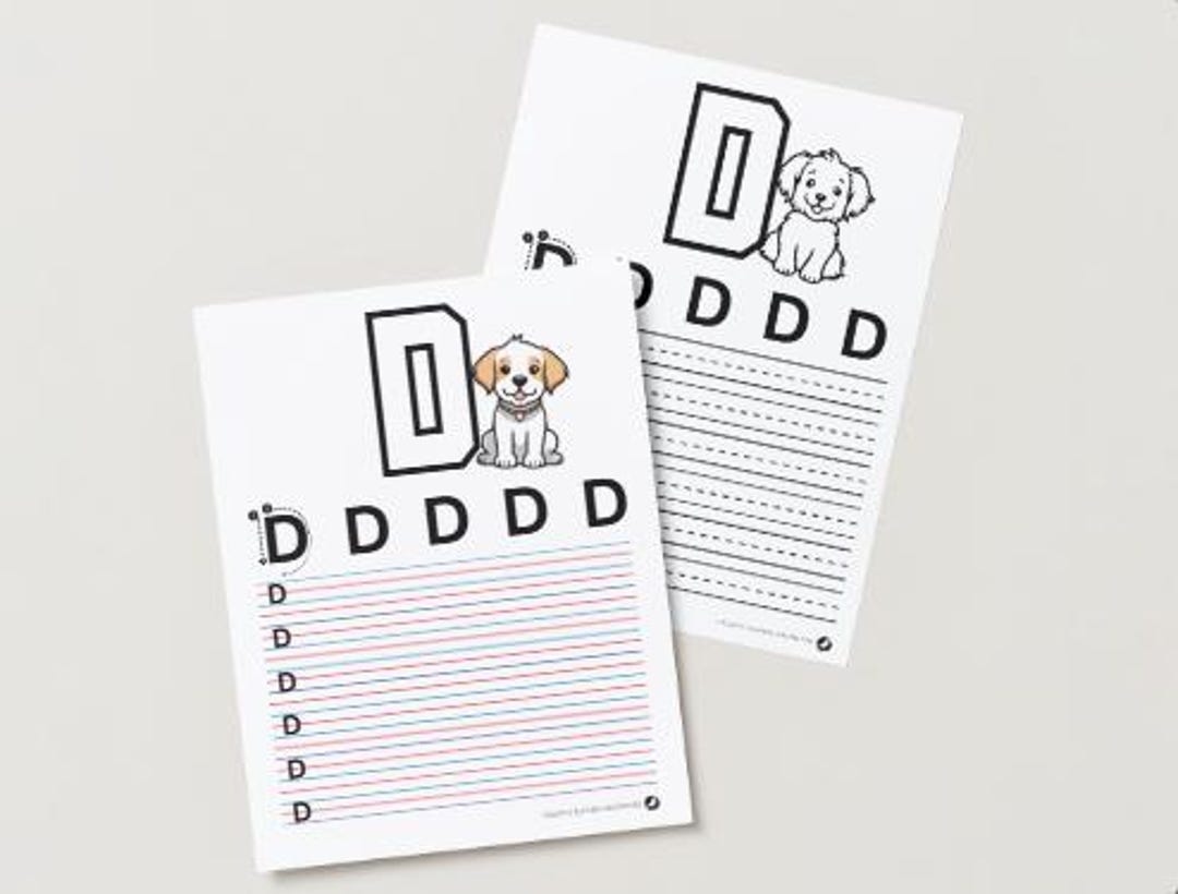 Uppercase Letter D Tracing Worksheets | 10-page Printable PDF for ...
