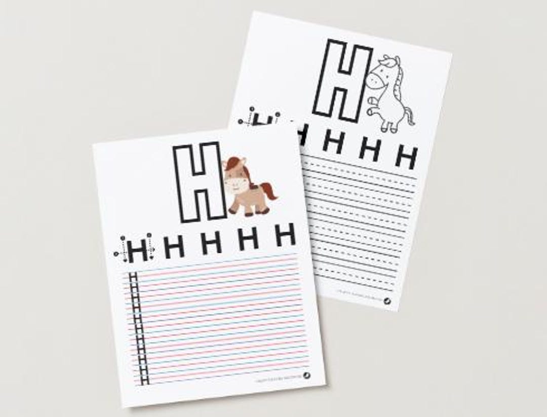 Uppercase Letter H Tracing Worksheets | 10-page Printable PDF for ...