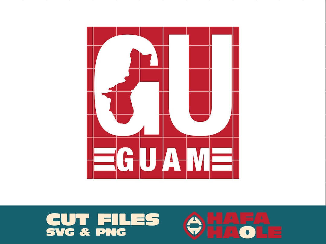 GU Guam Design- SVG, PNG Instant Digital Download - Laser, Vinyl Cutter ...