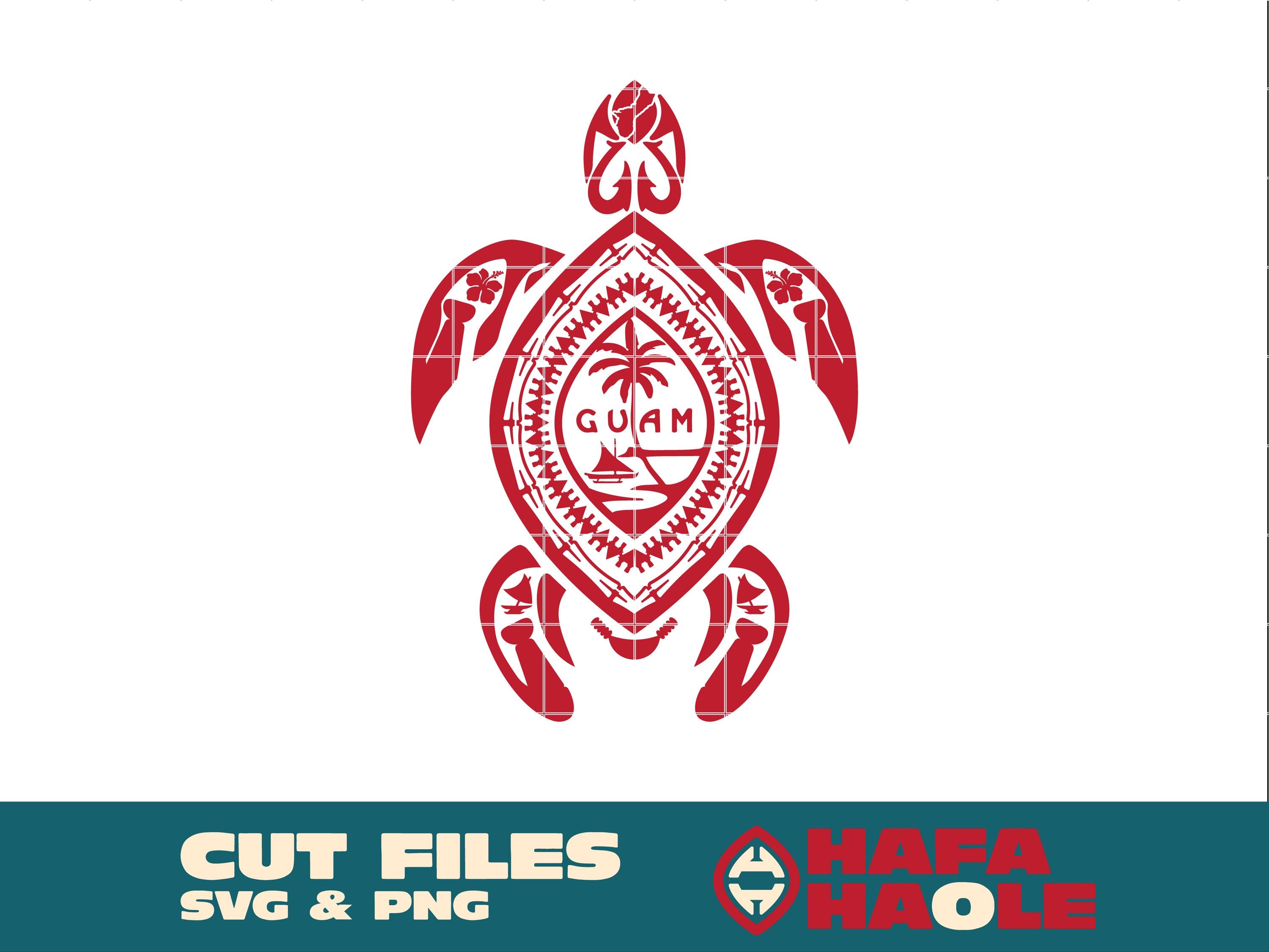 Tribal Turtle Guam Slingstone - SVG, PNG Instant Digital Download ...