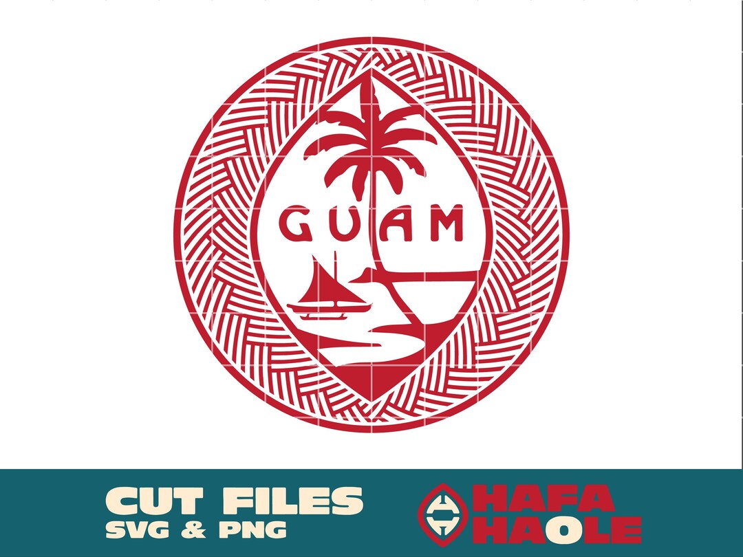 Guam Slingstone in Woven Circle - SVG, PNG Instant Digital Download ...