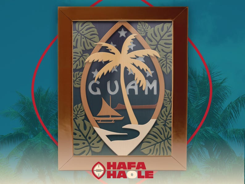 Guam Seal Shadowbox - SVG, PNG Instant Digital Download - Laser, Vinyl ...