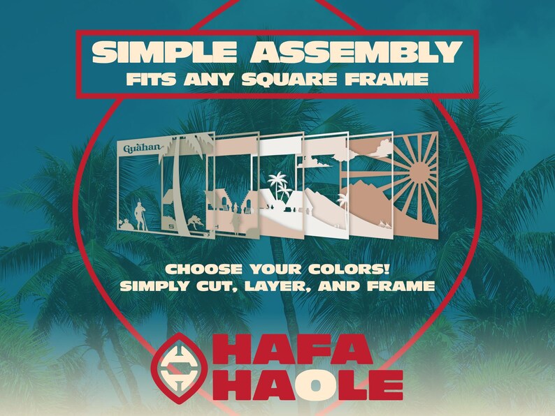 Guahan Latte Stone Village Shadowbox - SVG, PNG Instant Digital ...