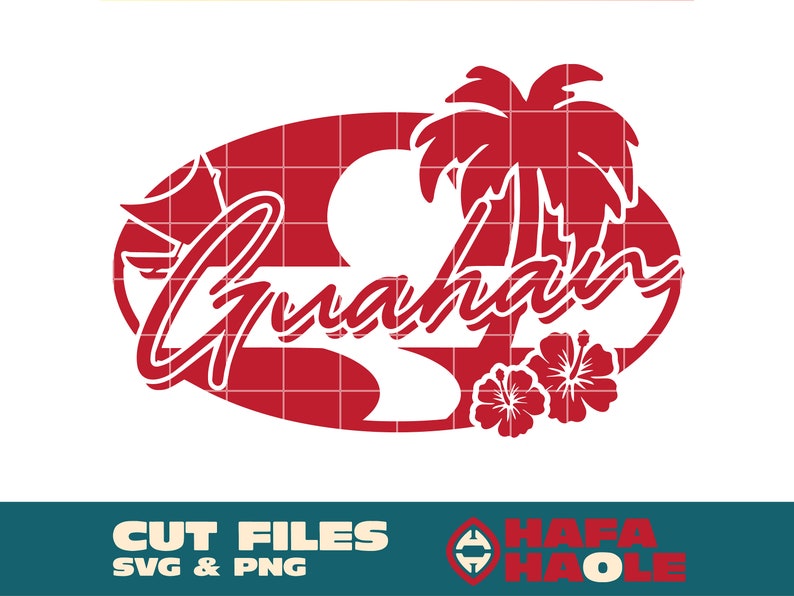 Guahan Beach Oval - SVG, PNG Instant Digital Download - Laser, Vinyl ...