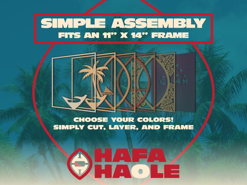 Guam Seal Shadowbox - SVG, PNG Instant Digital Download - Laser, Vinyl ...