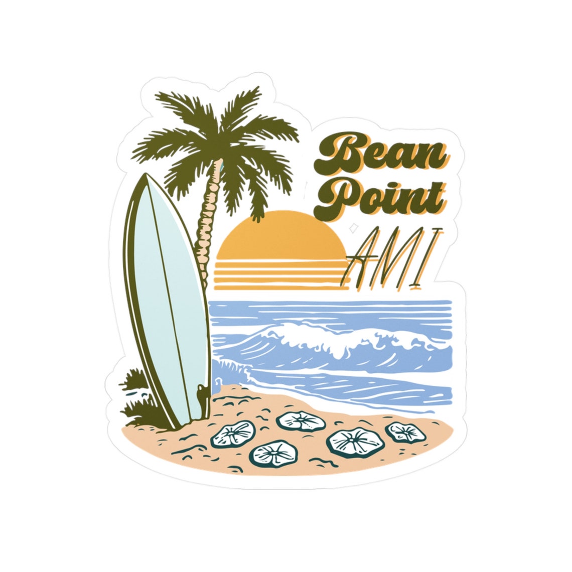 Anna Maria Island Kiss-cut Vinyl Decal AMI Bean Point - Etsy