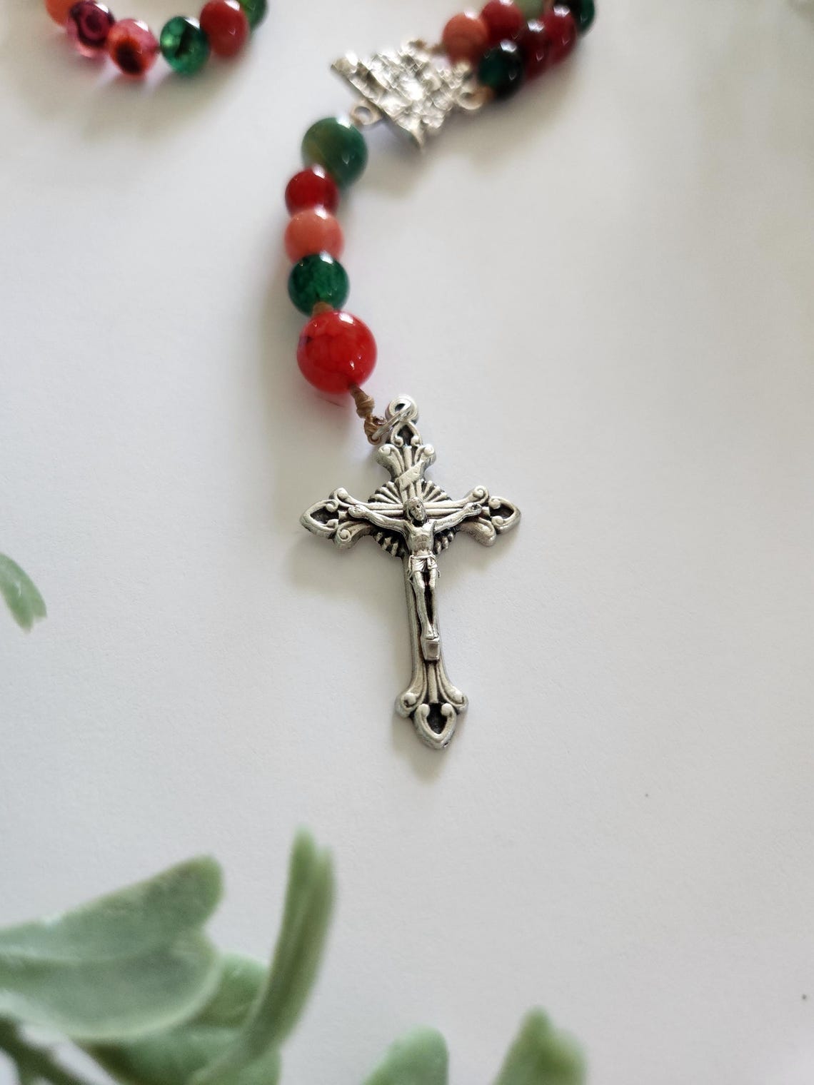 Nativity Advent Catholic Rosary Handmade Leather Knotted - Etsy