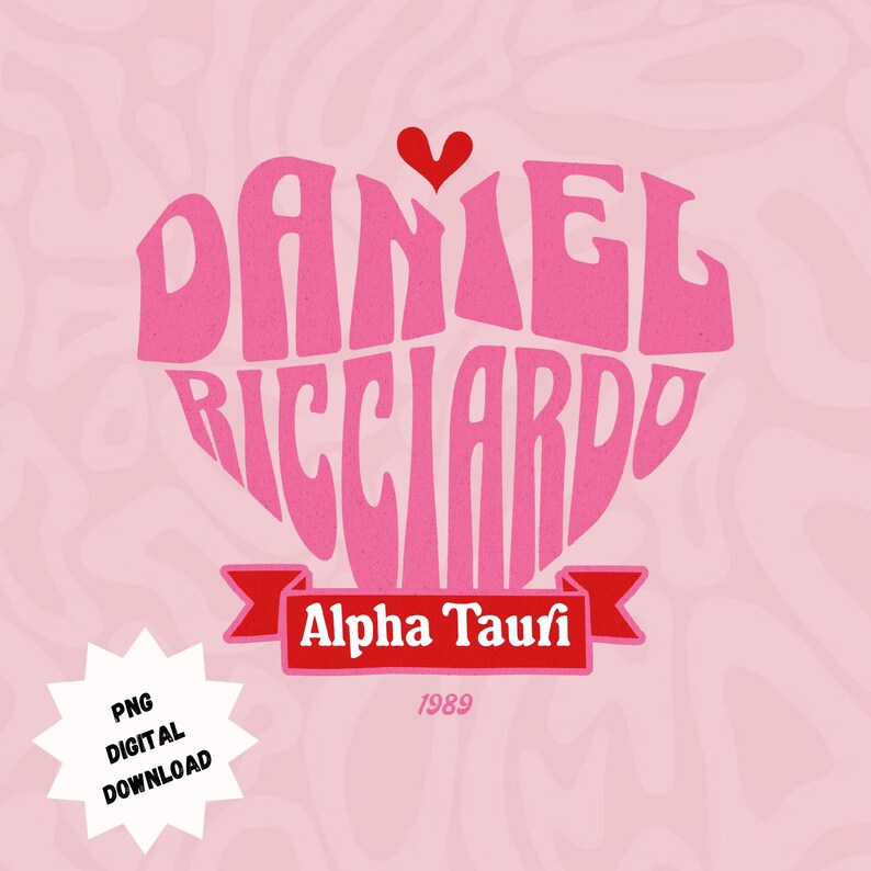 Daniel Ricciardo Heart PNG | Formula 1 PNG | F1 Merch | F1 Girl Shirt ...