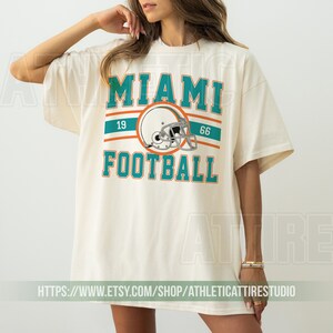 Miami Football Vintage Sweatshirt T-shirt, Retro Miami Football ...