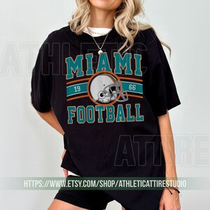 Miami Football Vintage Sweatshirt T-shirt, Retro Miami Football ...