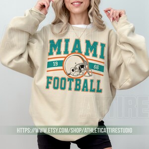 Miami Football Vintage Sweatshirt T-shirt, Retro Miami Football ...
