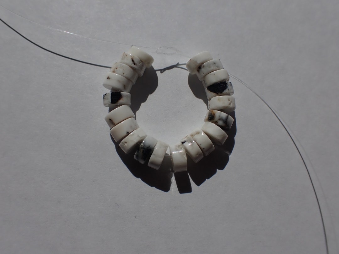 Rare White Buffalo tonopah Disc Shaped Beads 6x2.5-3mm 20 Pc - Etsy