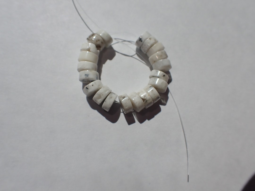Rare White Buffalo (tonopah) Disc Shaped Beads - 6x2.5-3mm - 20 Pc - Etsy