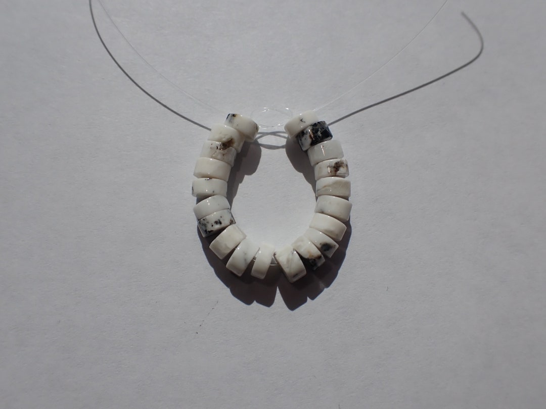Rare White Buffalo (tonopah) Disc Shaped Beads - 5x2.5mm - 20 Pc - Etsy