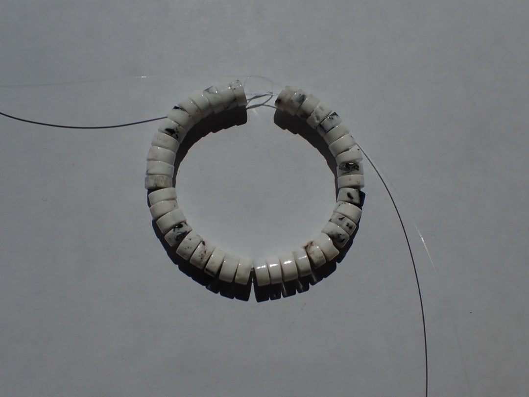 Rare White Buffalo (tonopah) Disc Shaped Beads - 5x2.5mm - 40 Pc - Etsy