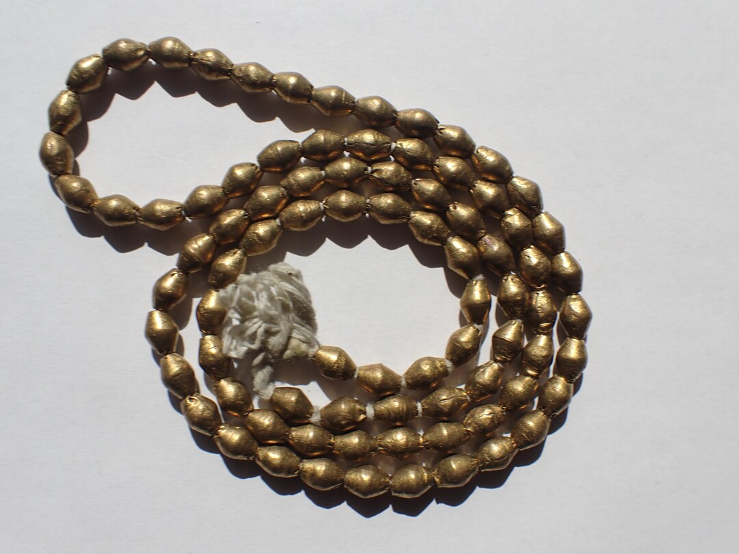 African Handcrafted Brass Bicone Shape Trade Beads 9x6.5mm Strand - Etsy